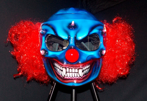 Scary Clown Motorcycle Helmet 3D Custom Airbrushed Painted – Custom ...