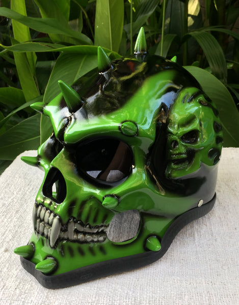 Grim Reaper Helmet Skull helmet Punk Mohawk Helmet – Custom Airbrush Helmet