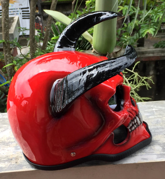 Hell Fire Devil Helmet 666 Damon Goat from the Hell Halloween Mask ...